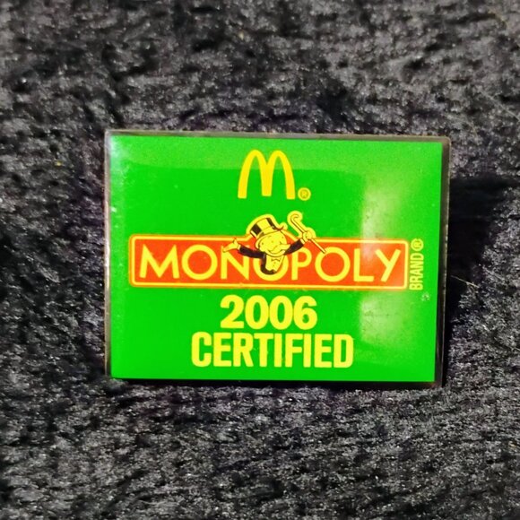 McDonald's | Accessories | Mcdonalds 206 Certified Monopoly Pin 237 ...
